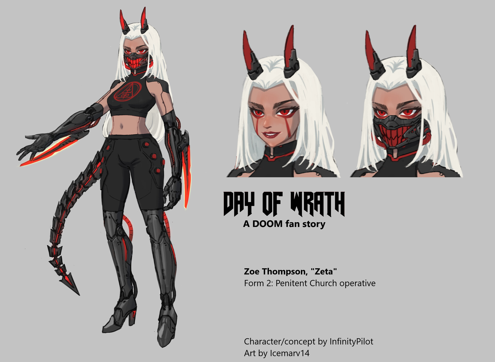 ArtStation - Zeta the Cyber Succubus; Form 2 - Recon cyborg