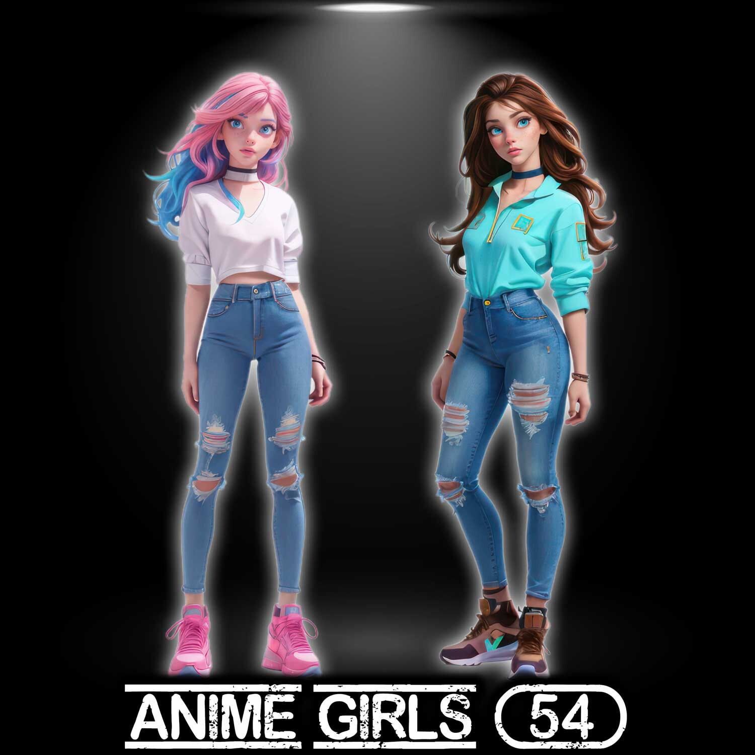 ArtStation - 200 Anime Girls Images Reference Pack - 4K Resolution - V.54