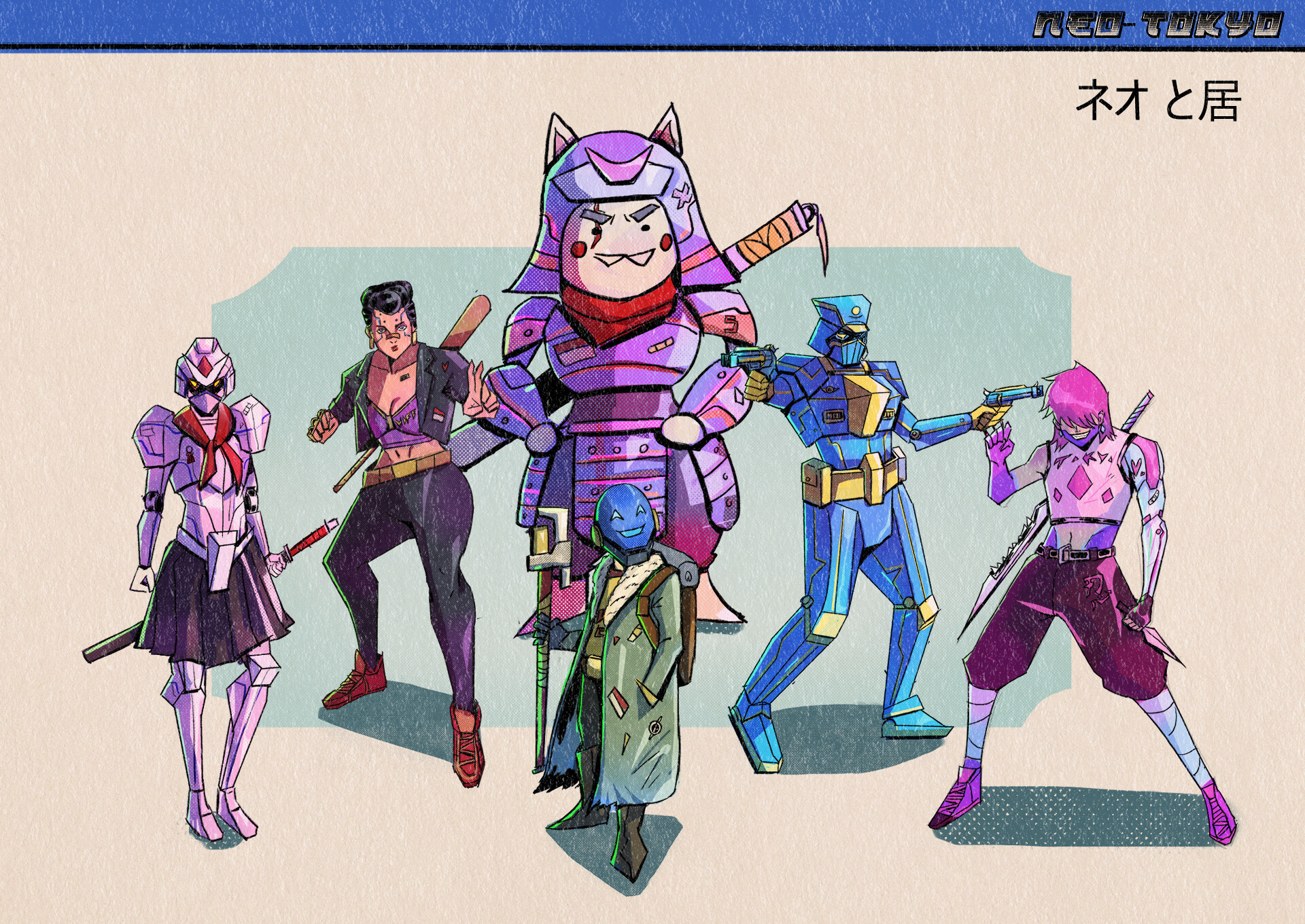 ArtStation - Character designs for neo tokyo challenge