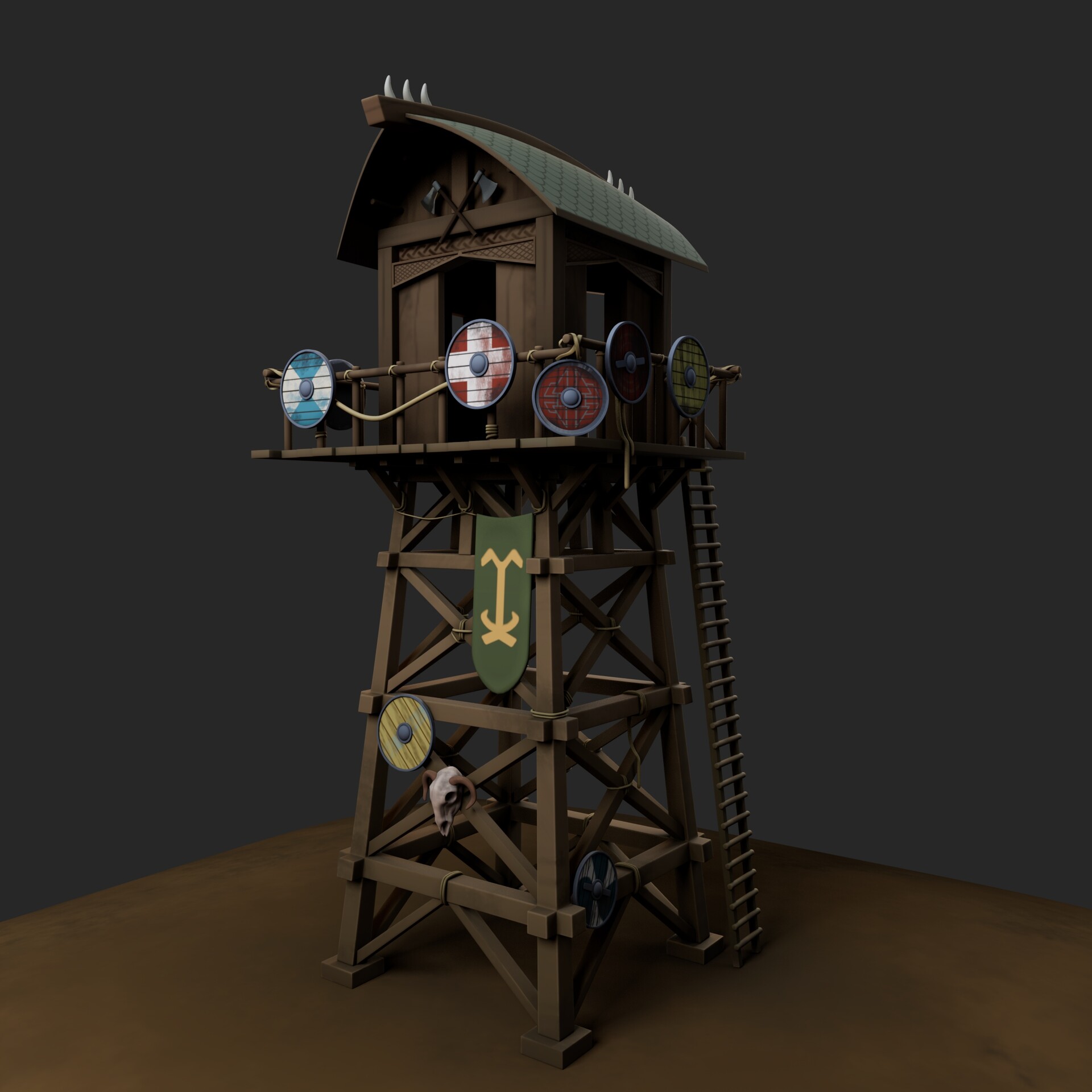 ArtStation - Viking watchtower