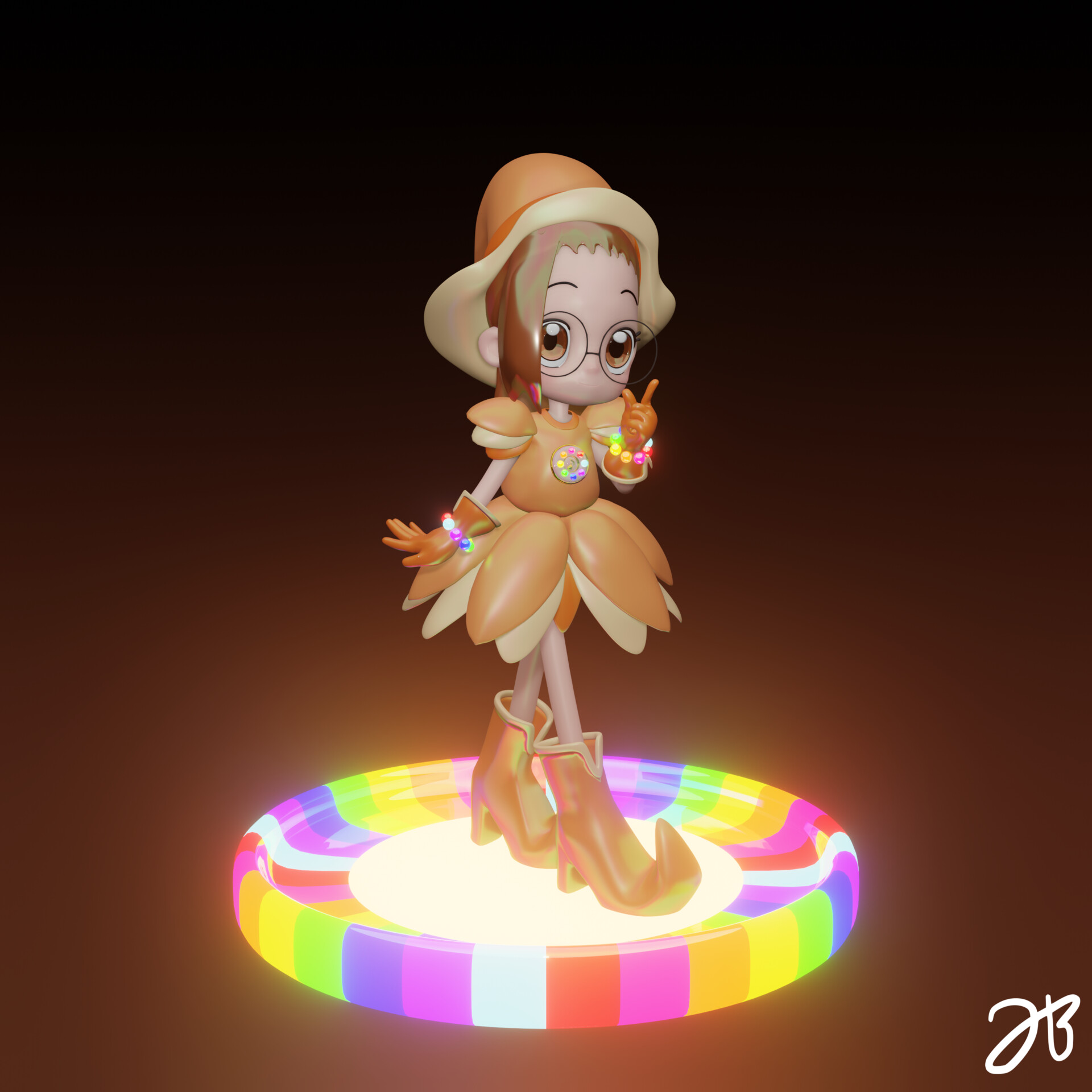 ArtStation - Ojamajo Doremi - Fujiwara Hazuki 3D Model