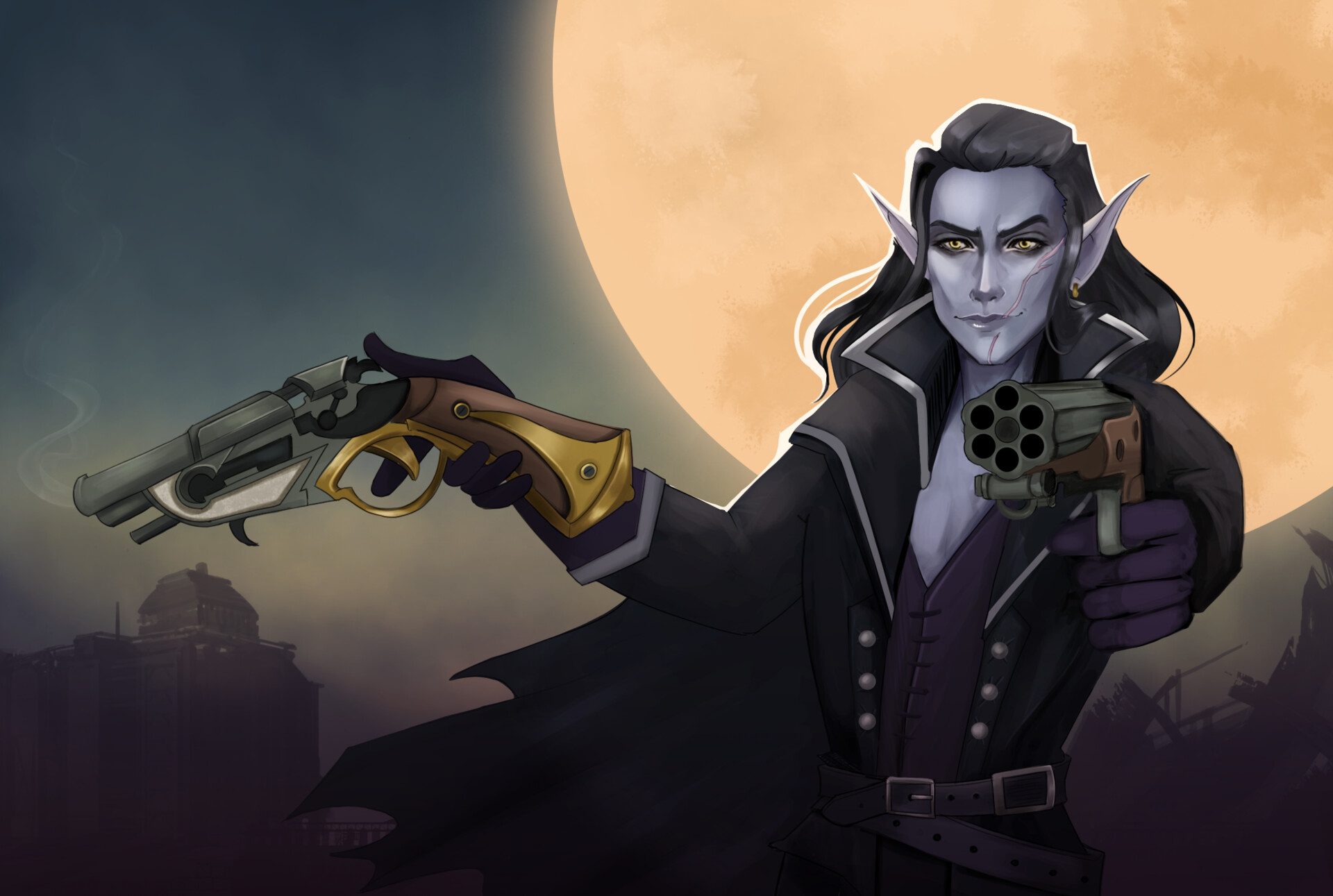 ArtStation - Drow gunslinger