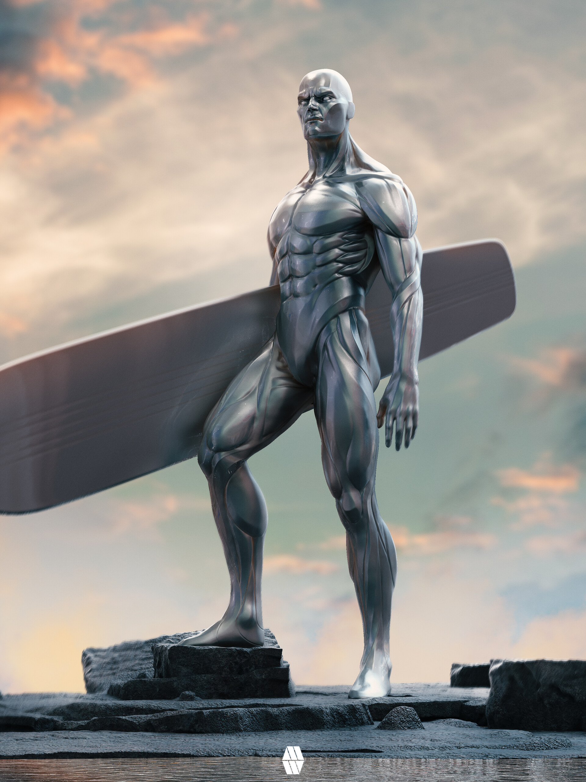 Marcus Whinney - A Herald Arrives - 'Silver Surfer' Concept