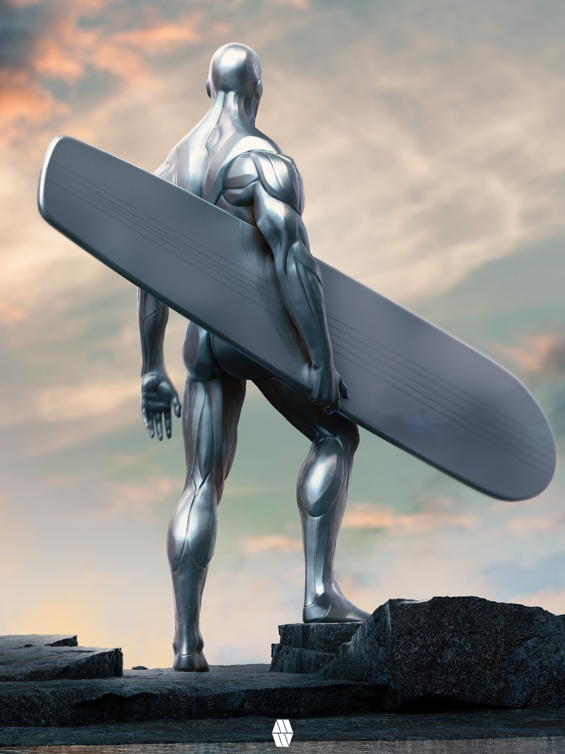 Marcus Whinney - A Herald Arrives - 'Silver Surfer' Concept