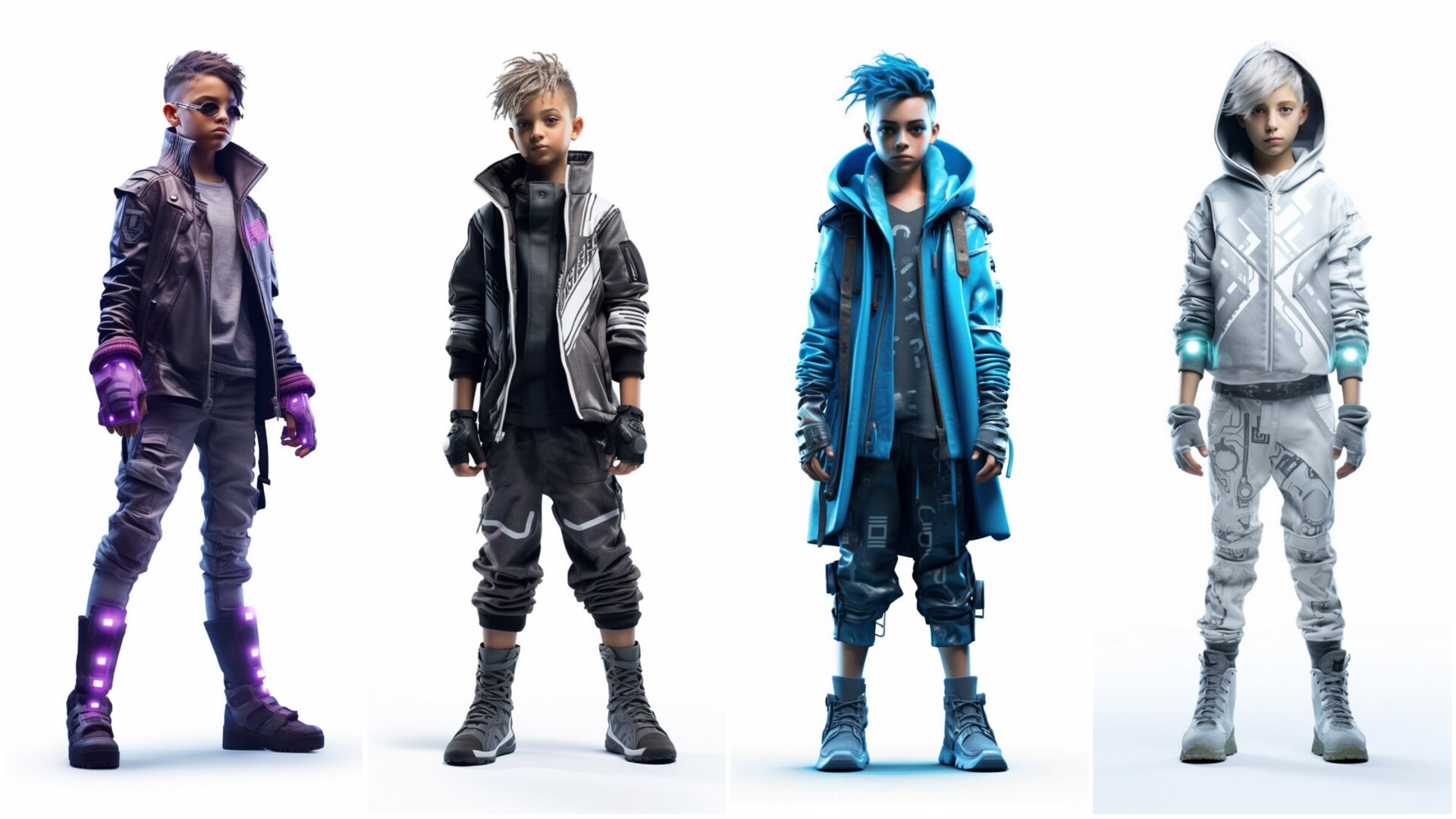 Concept Art - +320 Cyberpunk Boy Character Concept(4k)