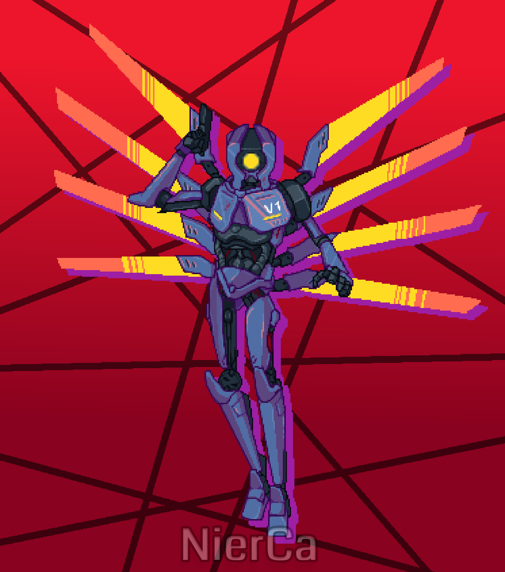 ArtStation - V1 from ULTRAKILL (commission)