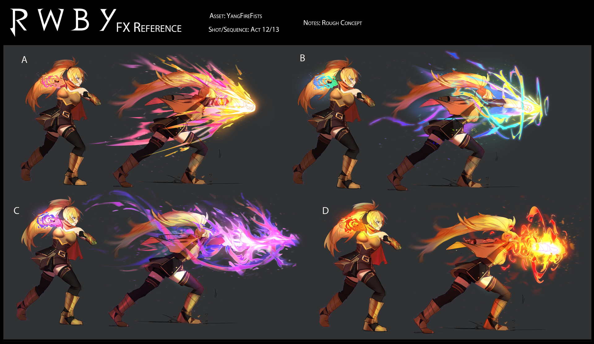 ArtStation - Yang Fire Fists FX Reference