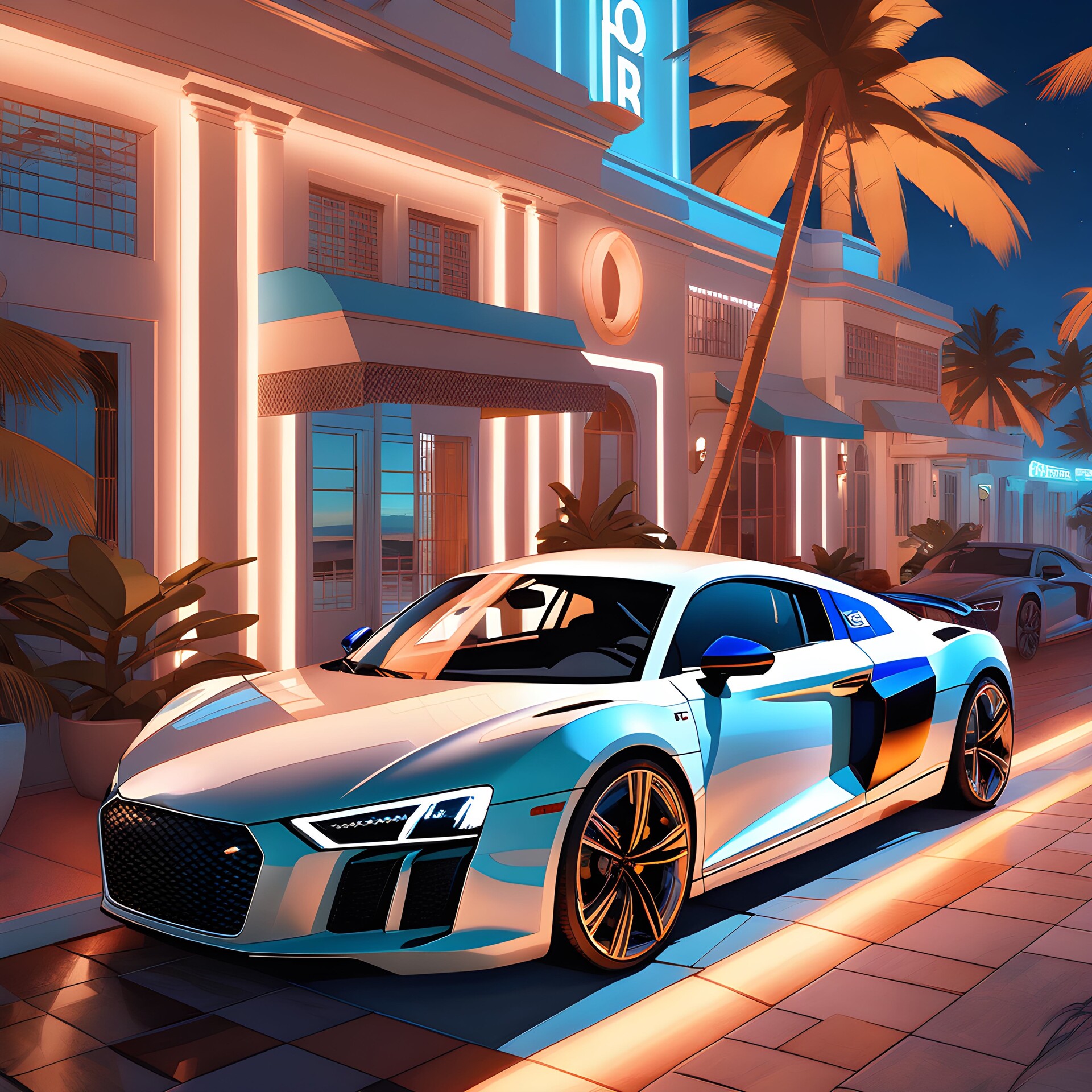 ArtStation - Audi R8 V10 in the snow