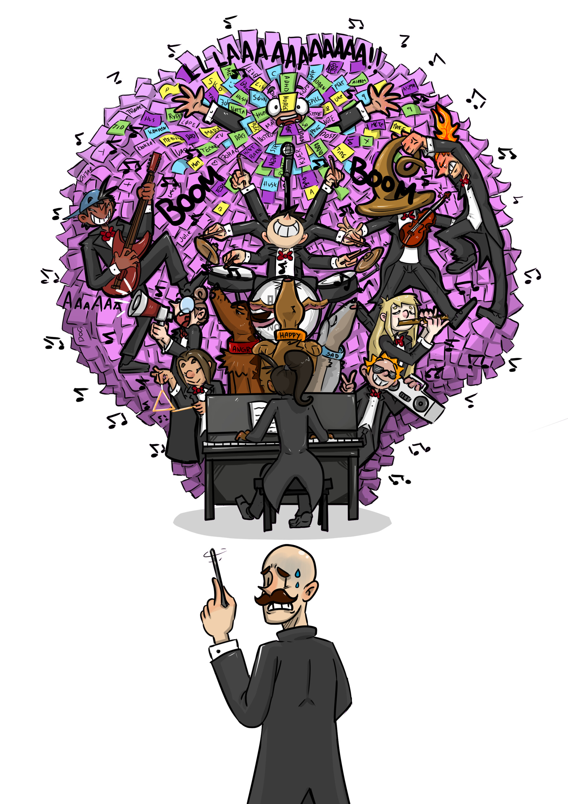ArtStation - ADHD NORGE: When the conductor fails!