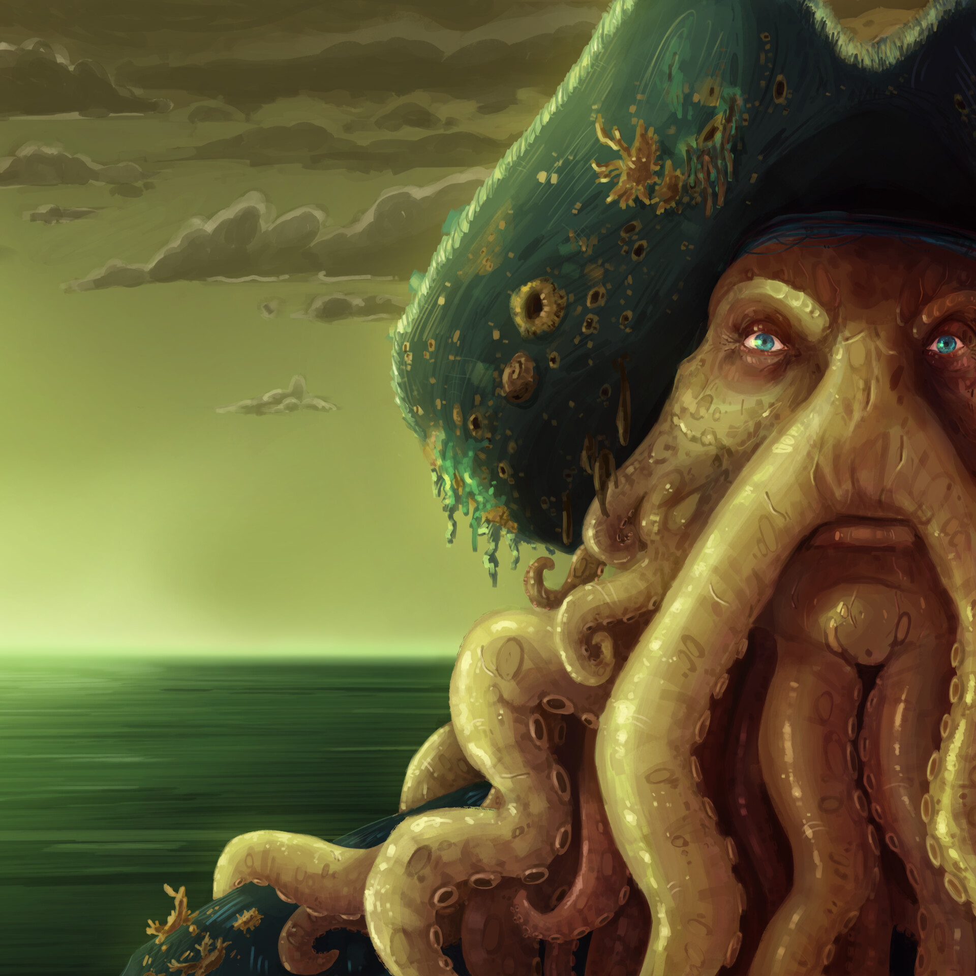 ArtStation - Davy Jones Portrait