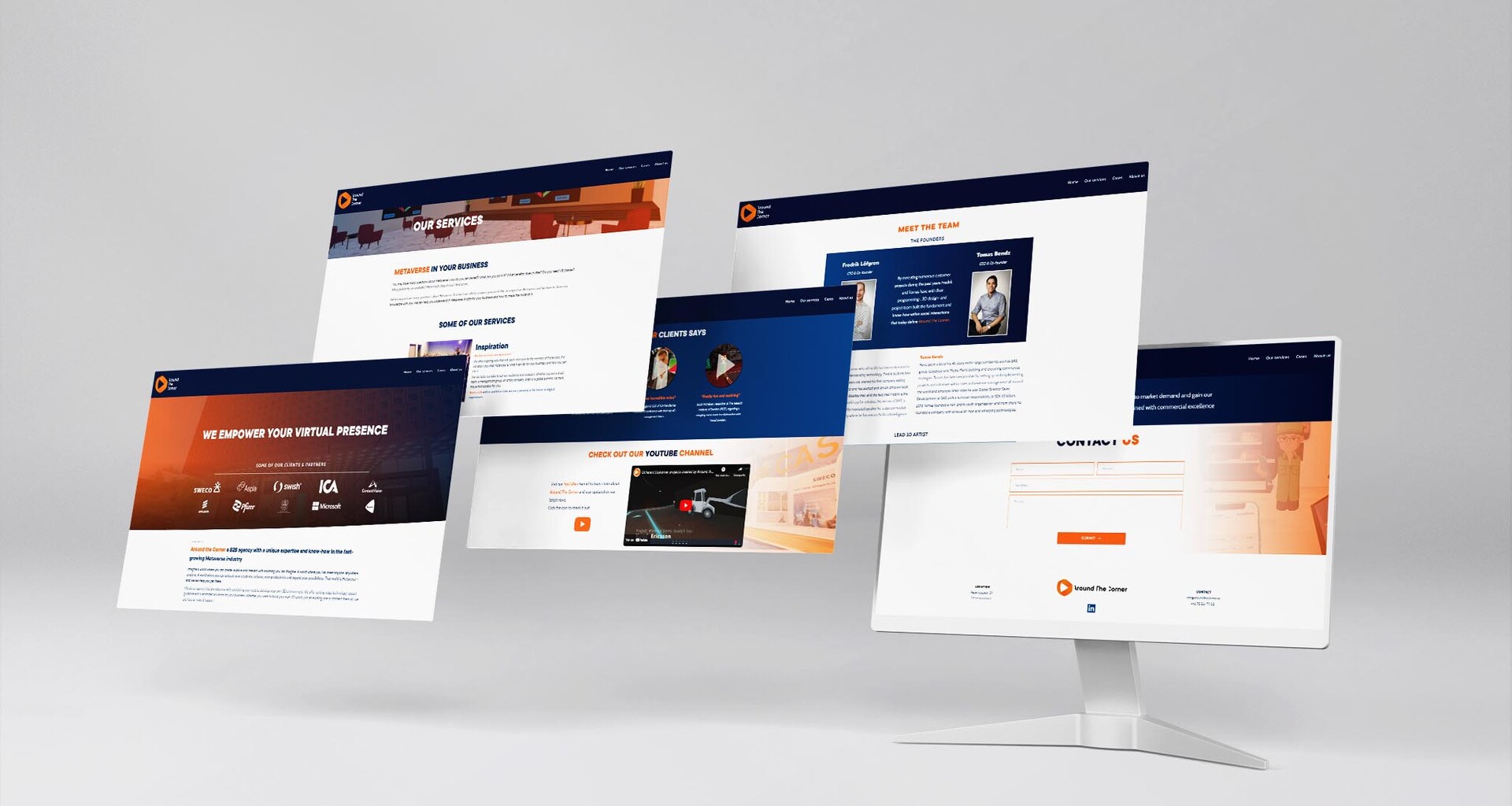 ArtStation - Web and branding design for Around the Corner AB