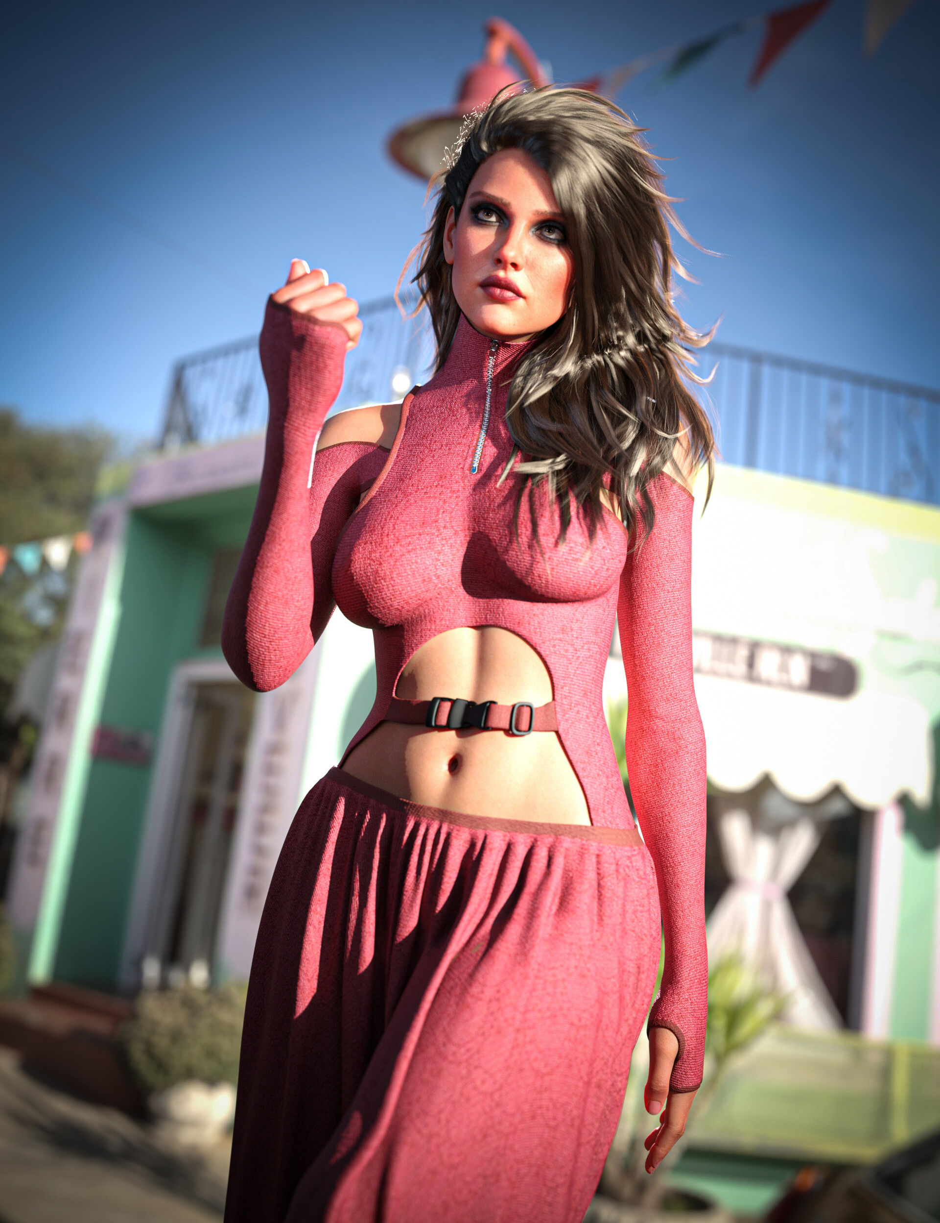 ArtStation - Promo art for the dForce Aesthetic Bodysuit For Genesis 9