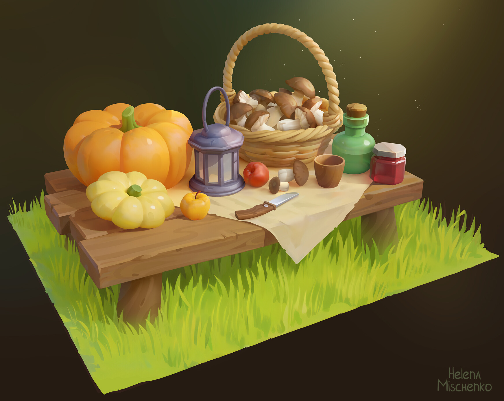 ArtStation - Autumn harvest diorama