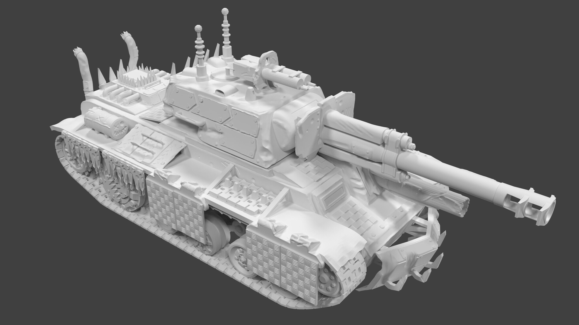 ArtStation - KV-1 Ork Tank (Warhammer 40k fan art)