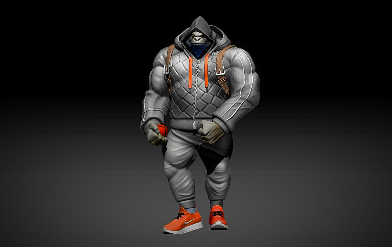 ArtStation - Gorilla bodybuilder