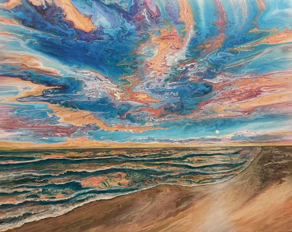 ArtStation - At the Beach, 48 x 60 inches