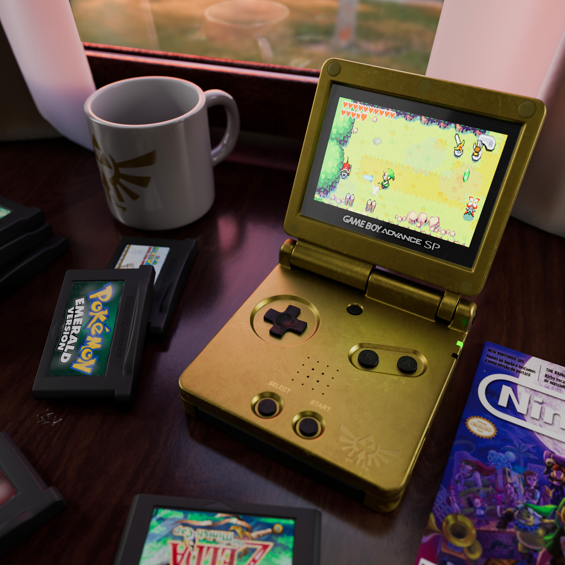 ArtStation - Nintendo GameBoy Advance SP Zelda Edition
