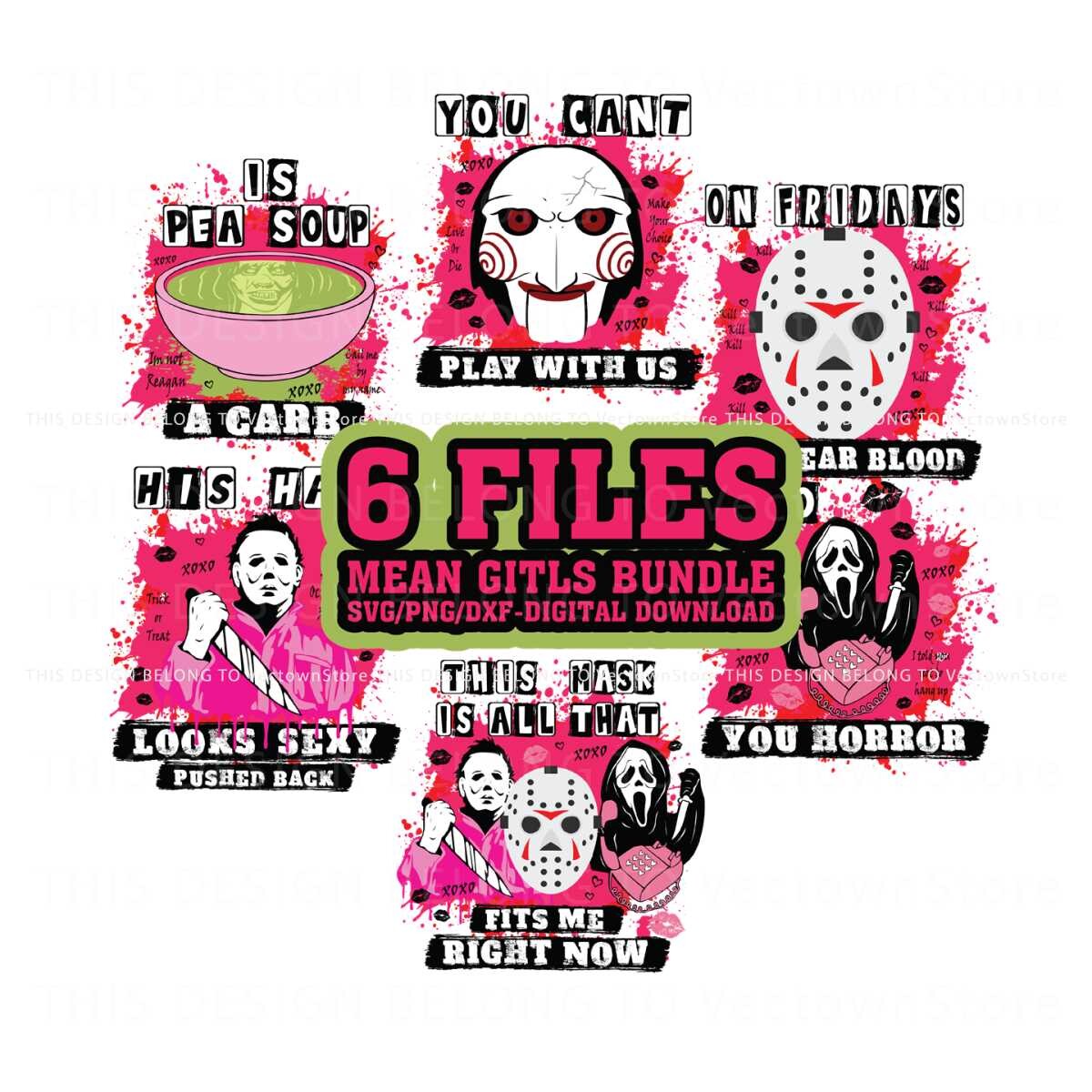 ArtStation - Mean Girls Horror Character SVG Bundle Files For Cricut