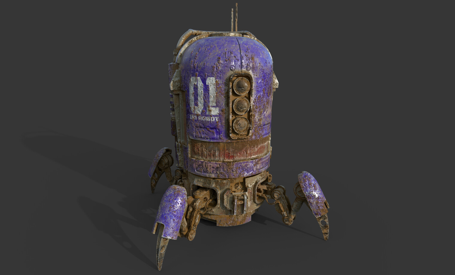 ArtStation - Spiderbot Texturing Practice