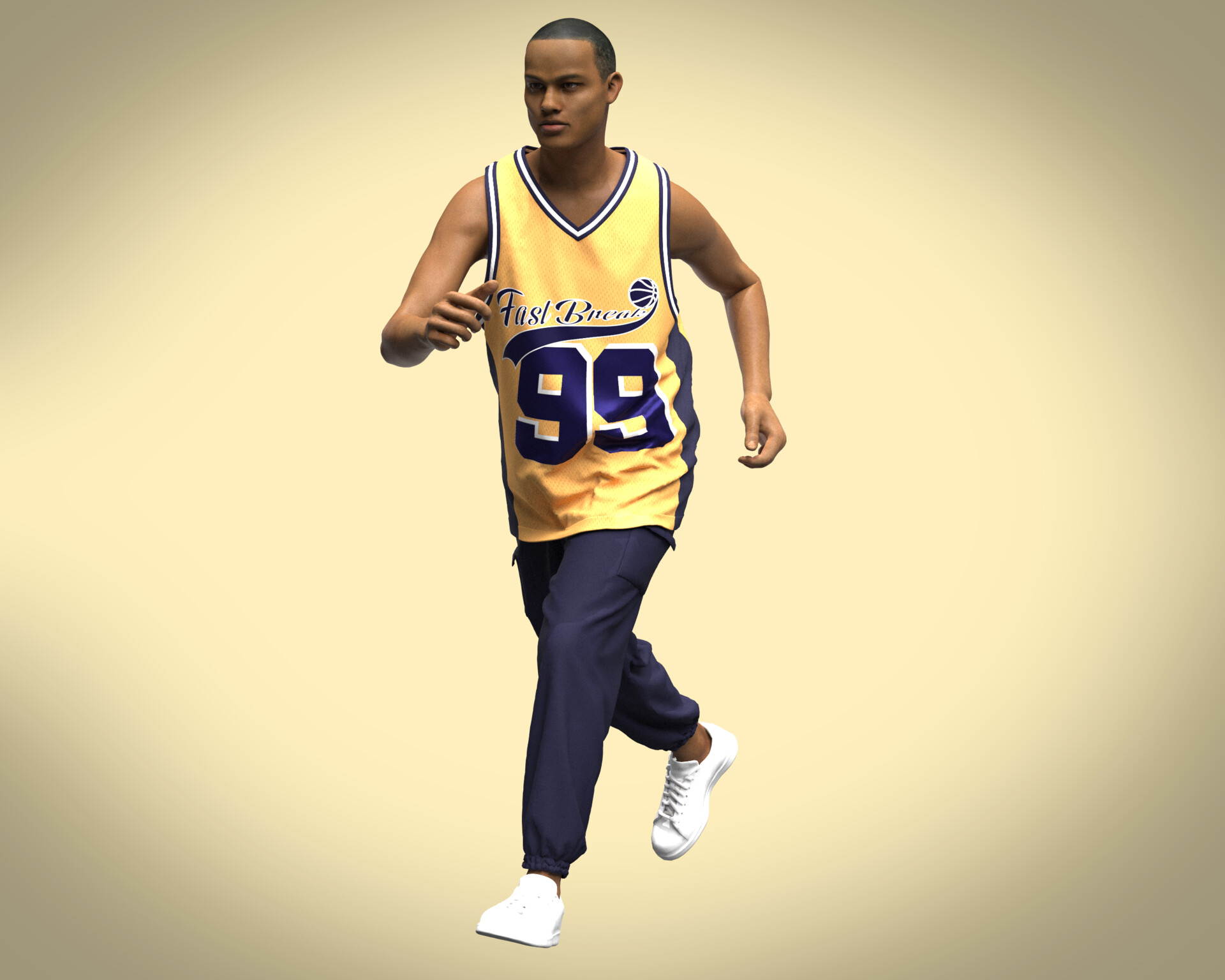 ArtStation - Mens basketball jersey with oversized pant