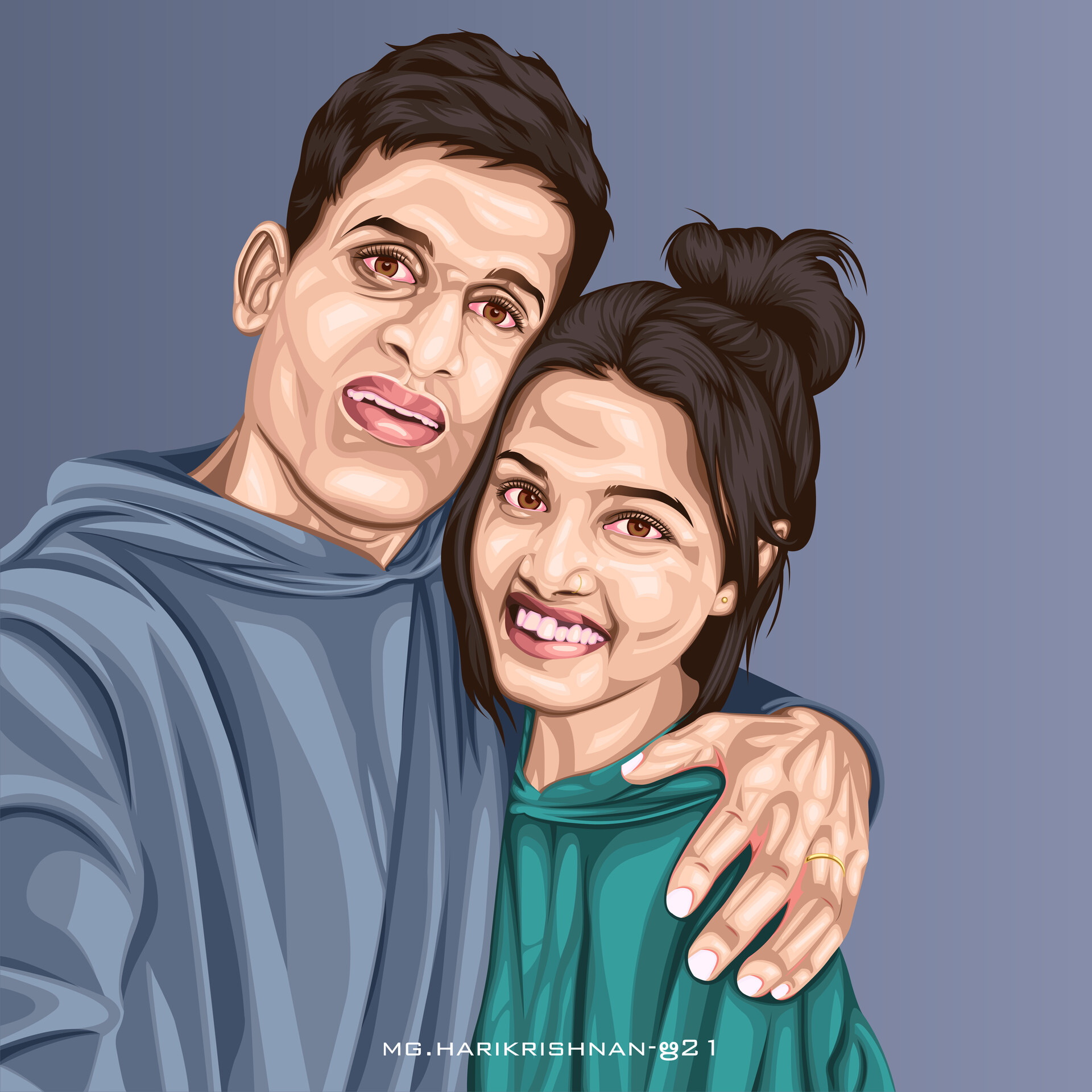 ArtStation - Self Portrait of Artist with ഋ