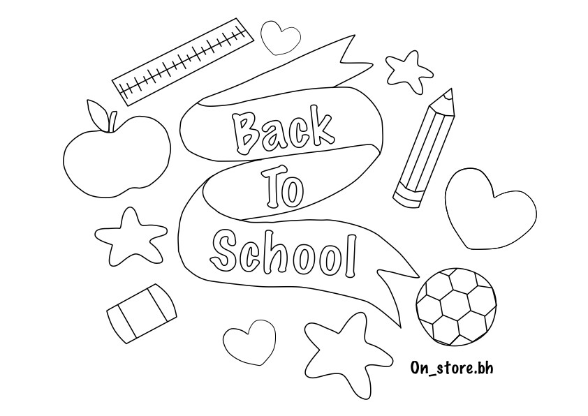 ArtStation - Back to school coloring page