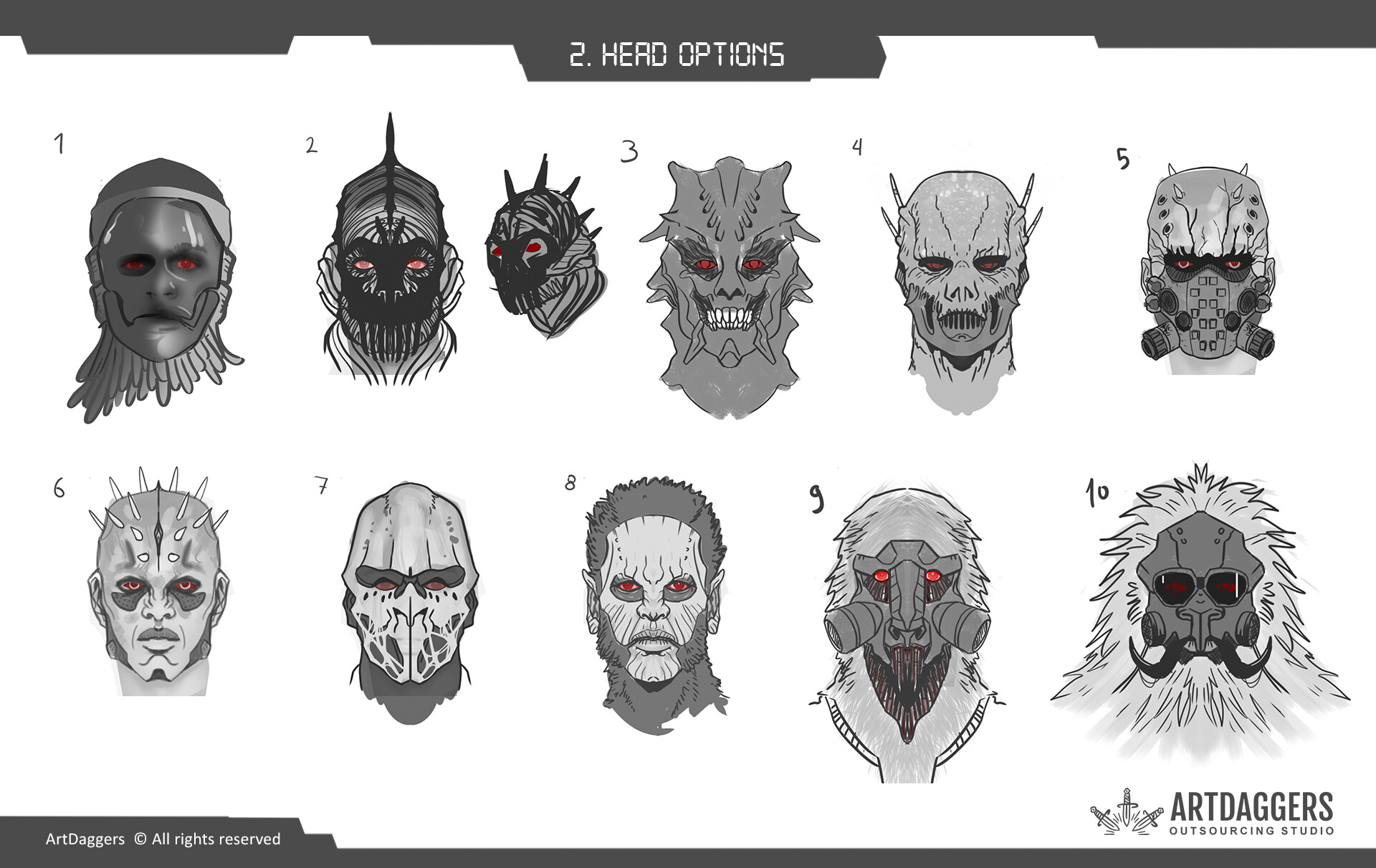 Artdaggers Outsourcing Studio - Horror game character design