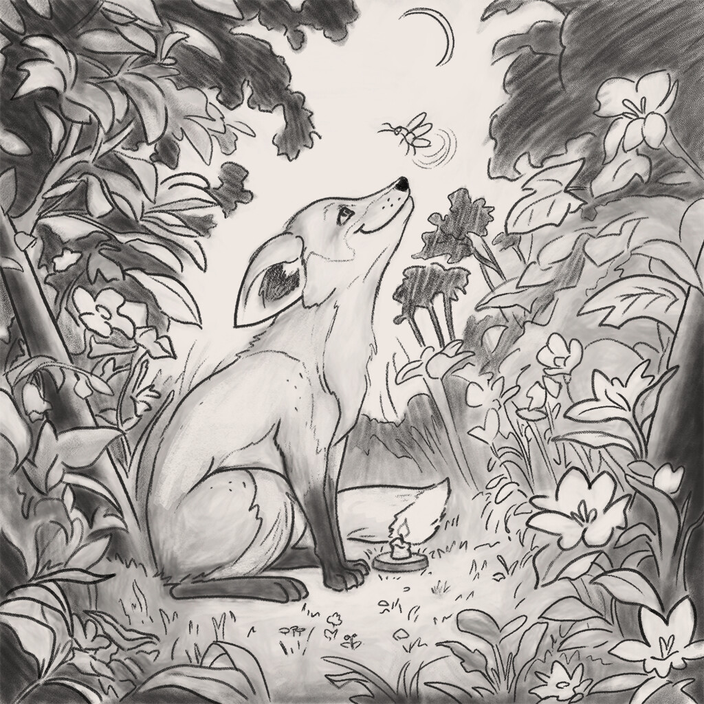 Alexander Lawrence Digital Art - The Fox and the Firefly