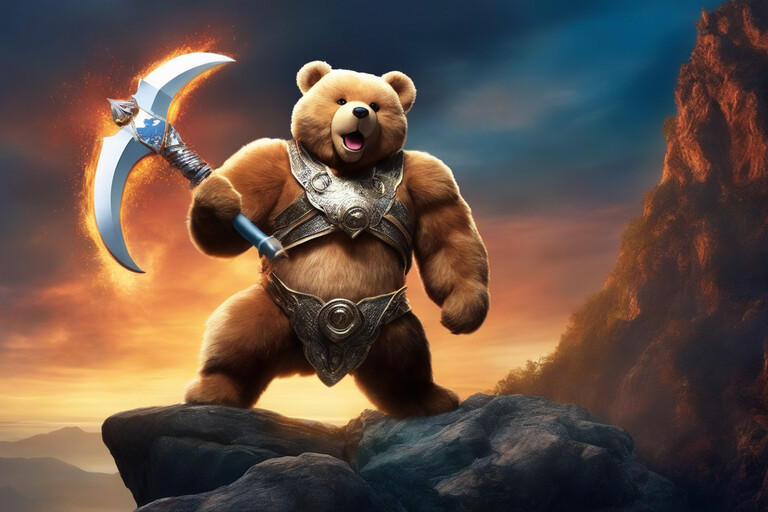 ArtStation - teddy bear with an axe