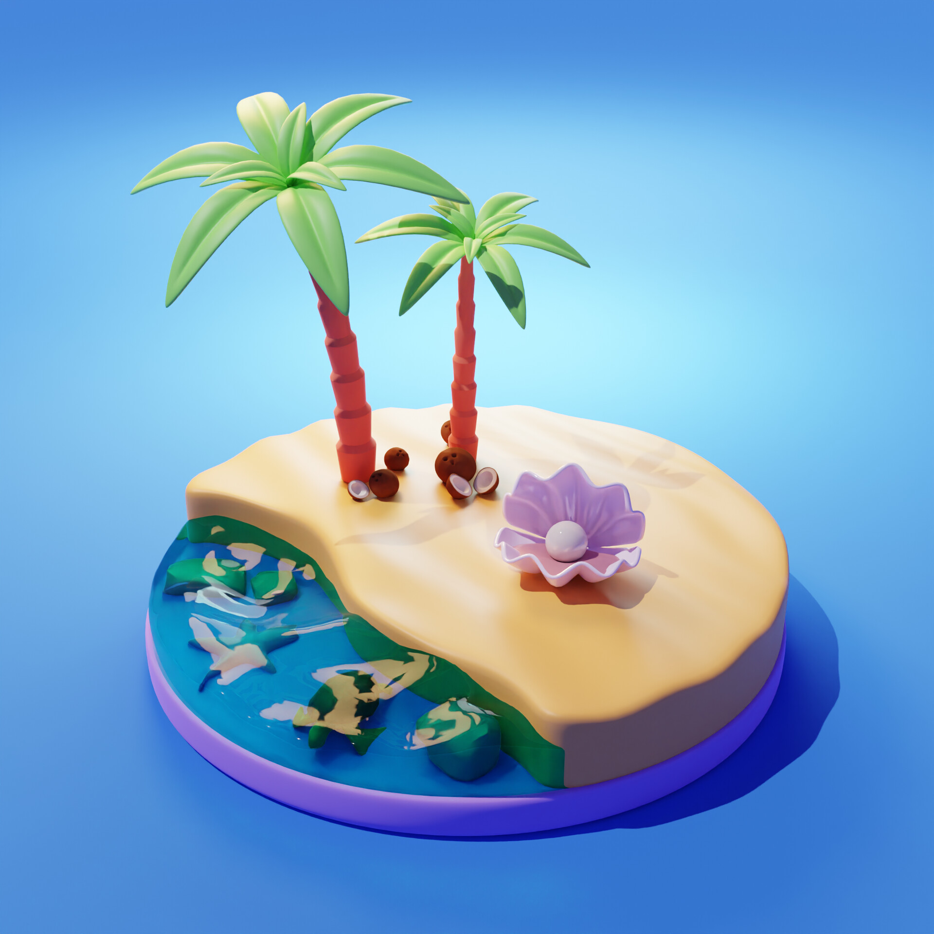 ArtStation - Mini 3D beach
