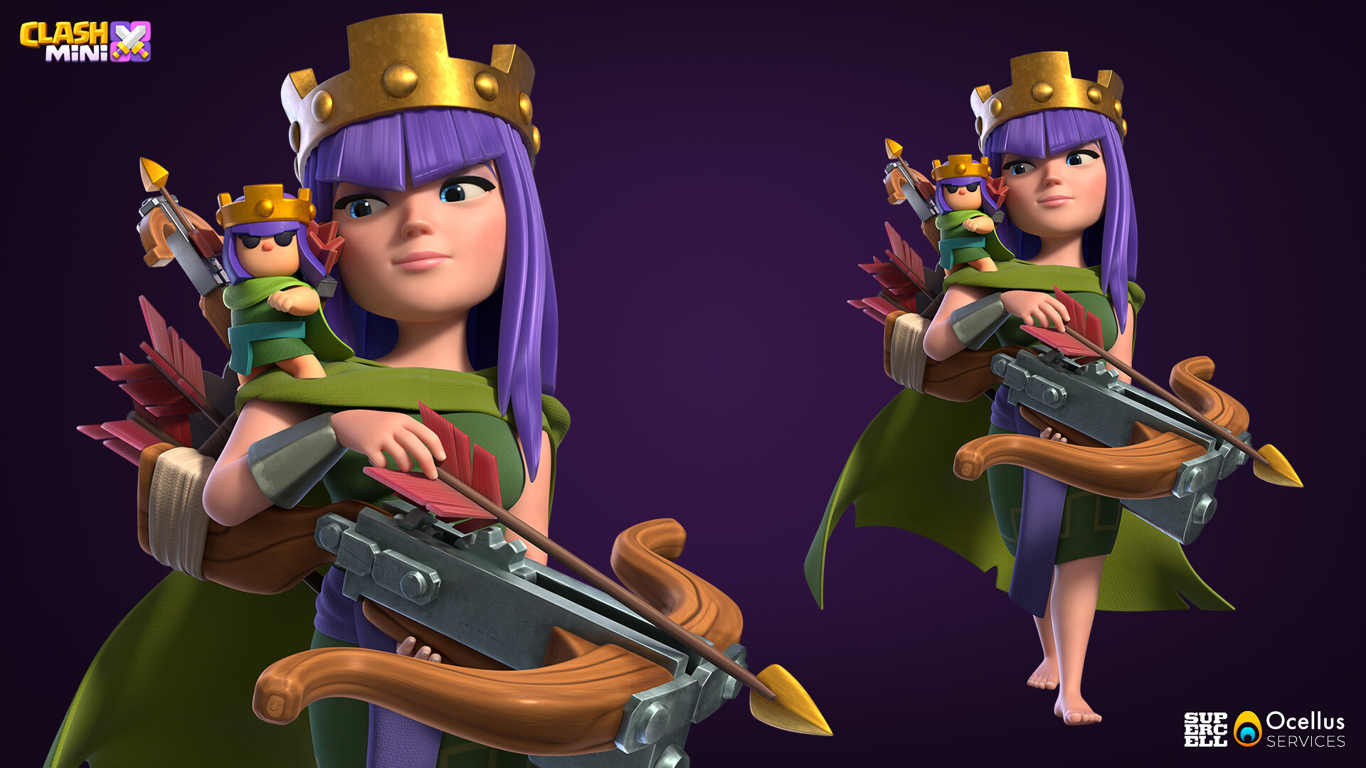 Ocellus - SERVICES - Clash Mini - Archer Queen