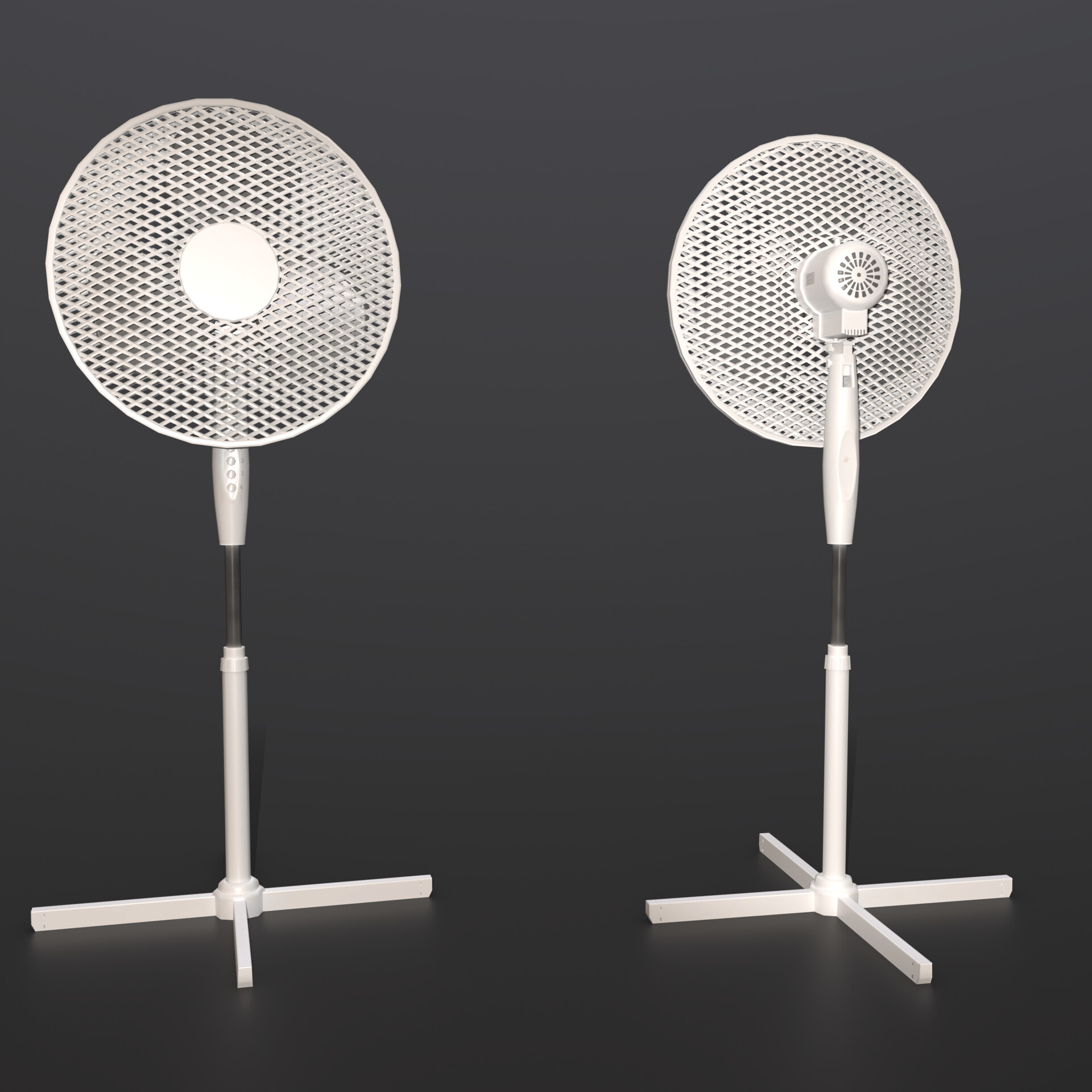 ArtStation - Stand fan (game ready prop)