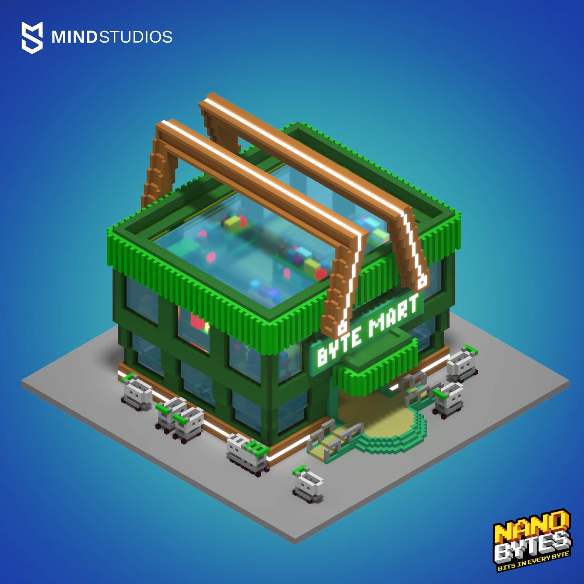 ArtStation - Voxel ByteMart Shop @ NanoBytes: ByteWorld