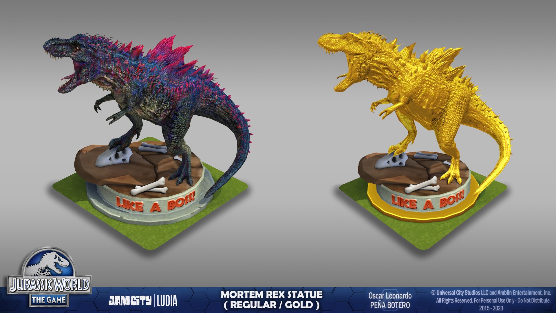ArtStation - Mortem Rex Statue - Jurassic World: The Game
