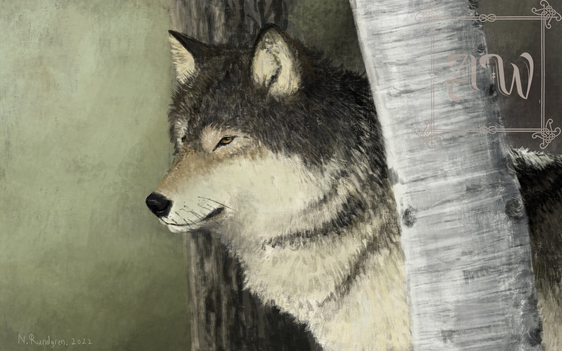 ArtStation - Wolf Painting