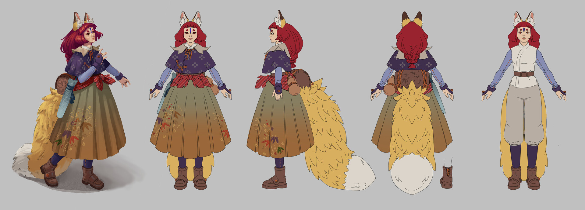 Catharina Baltar - Fox spirit summoner - character concept art
