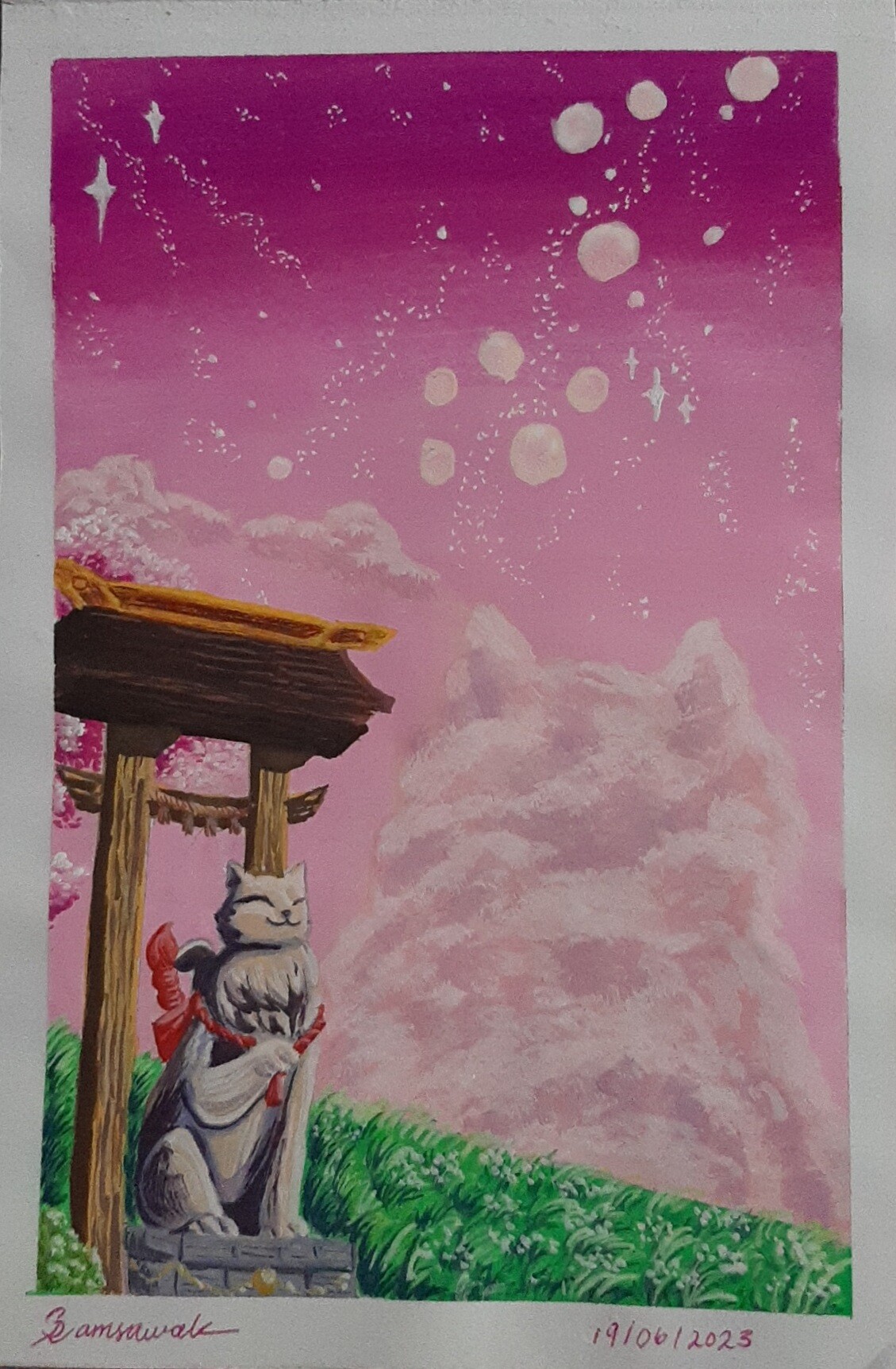 ArtStation - Neko Shrine, Asase Island (Genshin Impact)