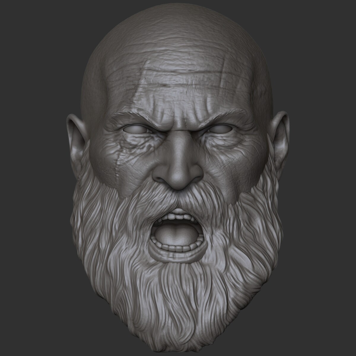 ArtStation - KRATOS HEAD FOR ACTION FIGURES