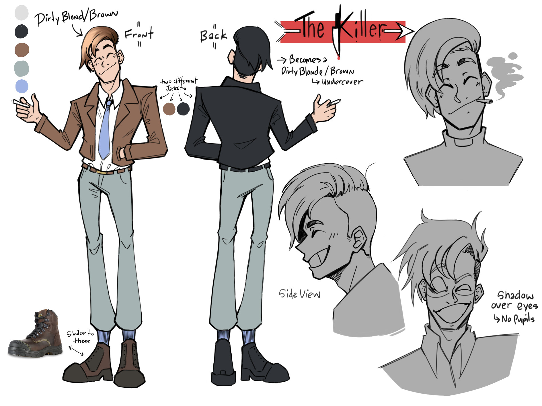 ArtStation - "Killer" Character Design-Character Sheet