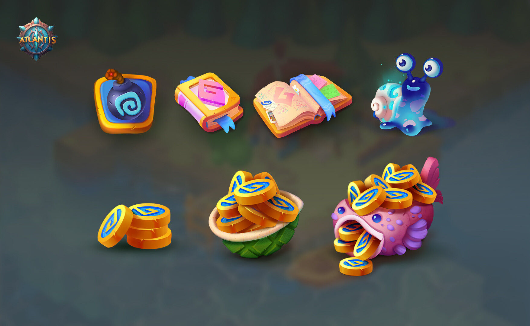 ArtStation - GUI / shop / game map