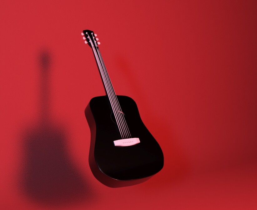 ArtStation - 3d guitar model