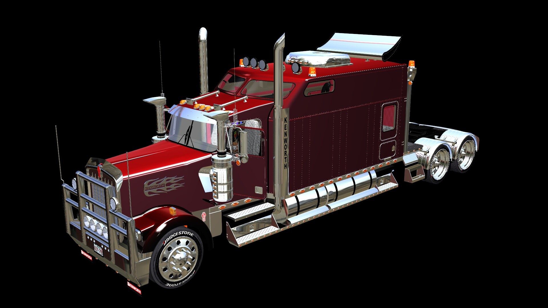 ArtStation - ATS Kenworth W900 Long Sleeper Model Exposition