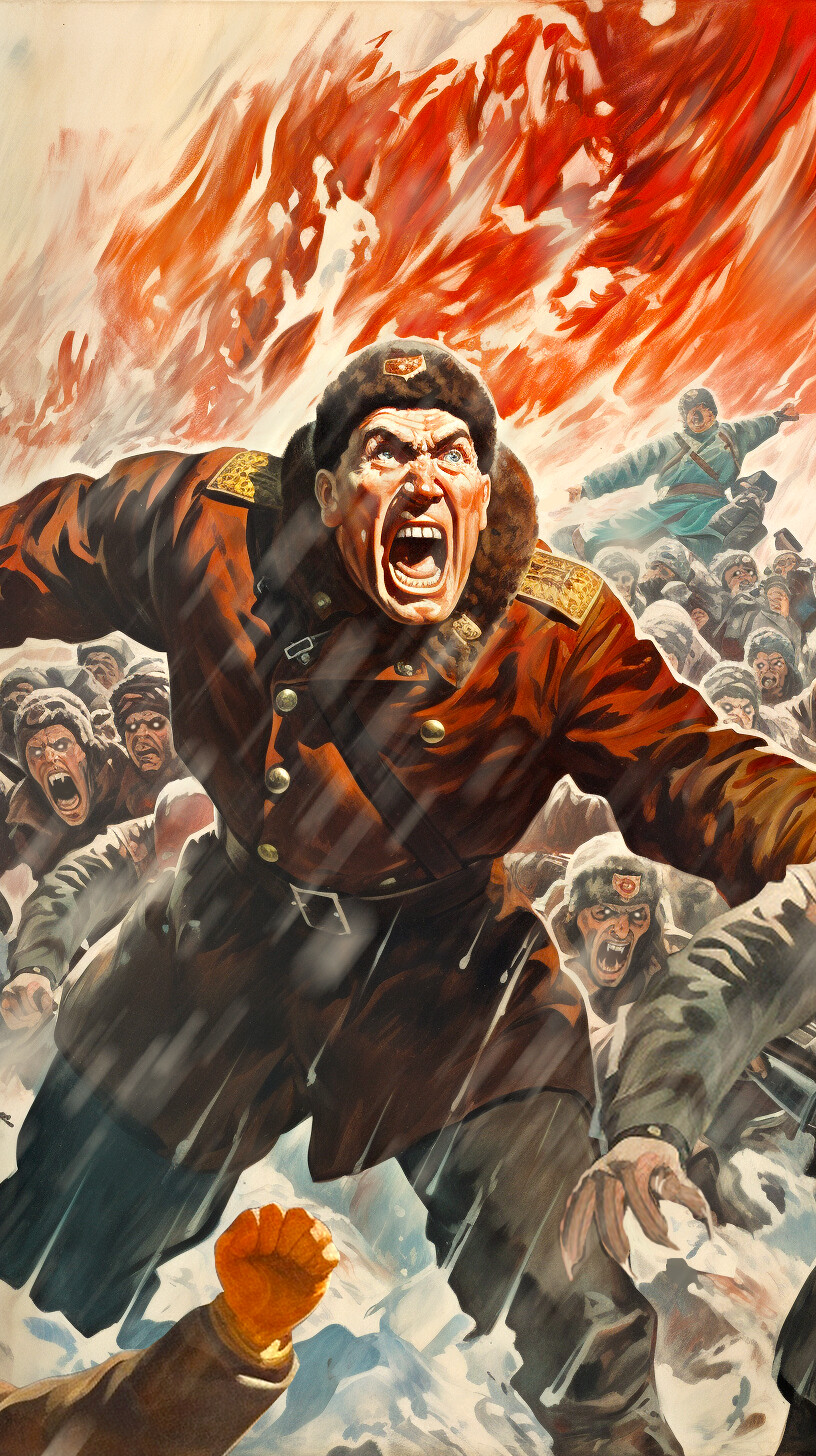 ArtStation - Cold War Russian Soldier Fleeing Zombie Horde II