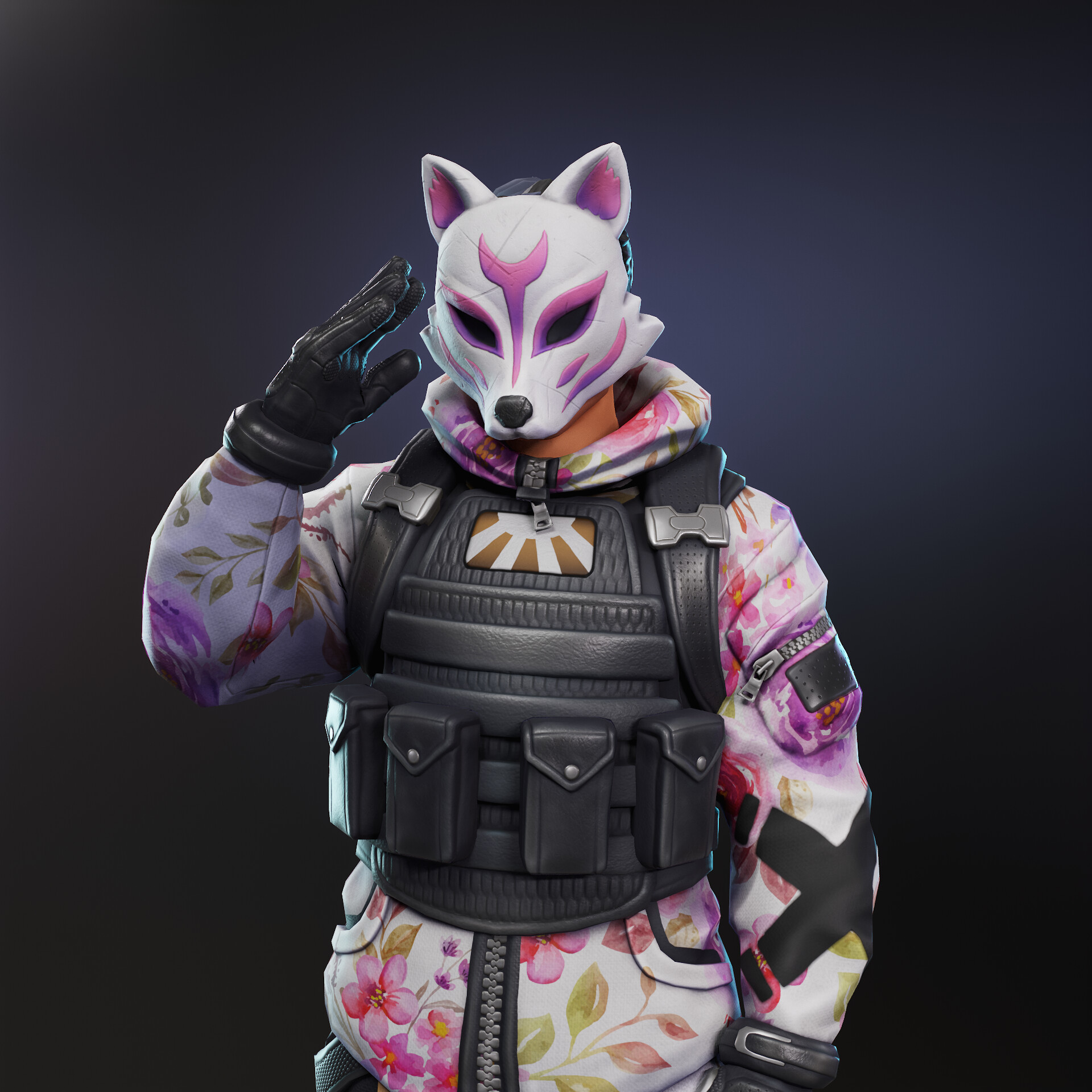 ArtStation - Kitsune warrior - "Miniroyale" Season 4 game characters