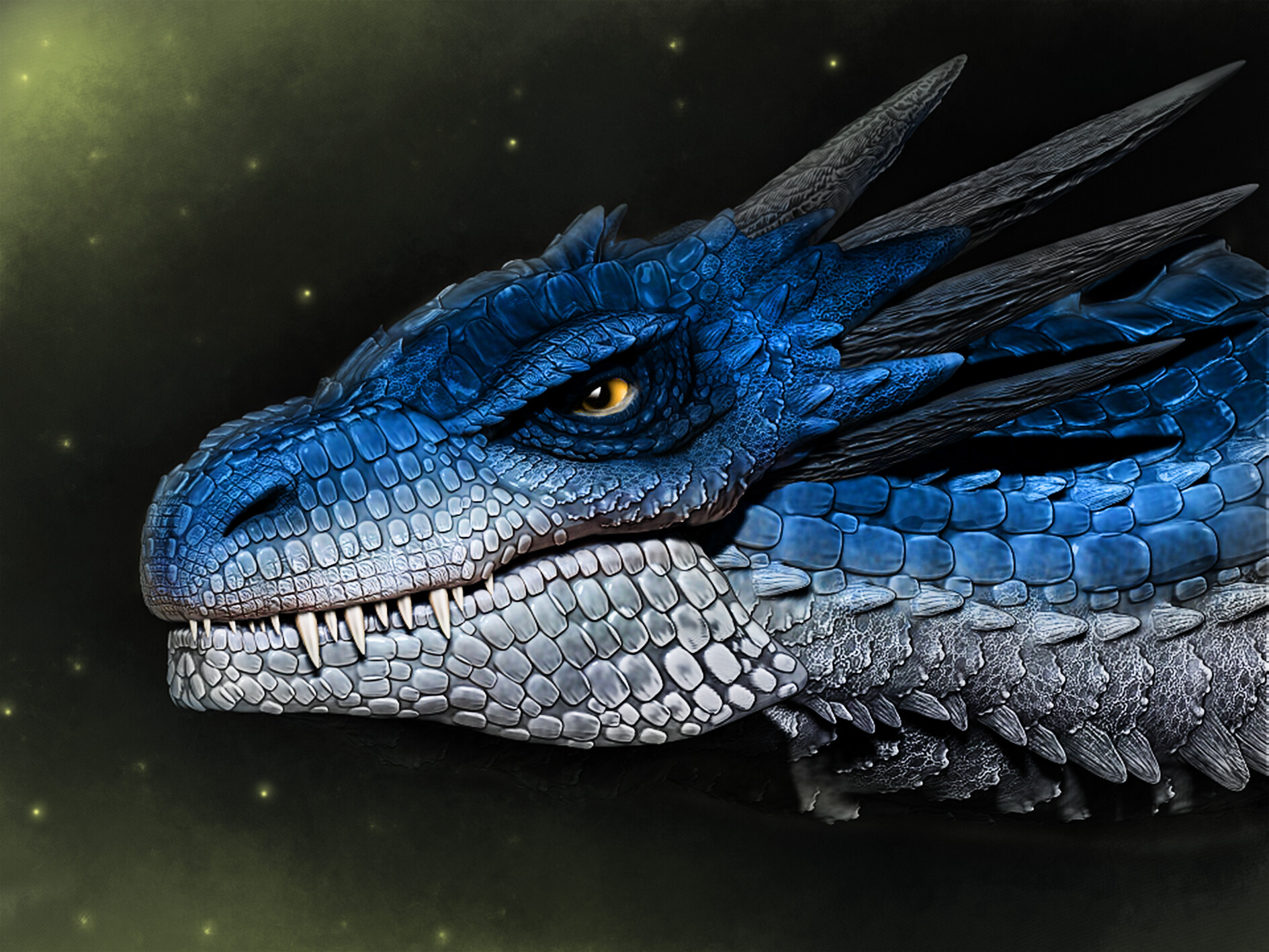 ArtStation - Blue dragon