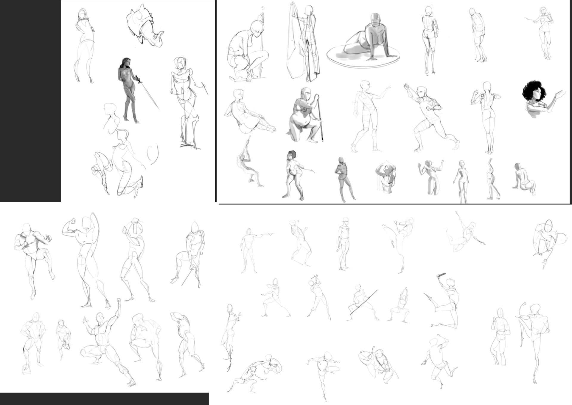 ArtStation - Gesture - Anatomy Practice.