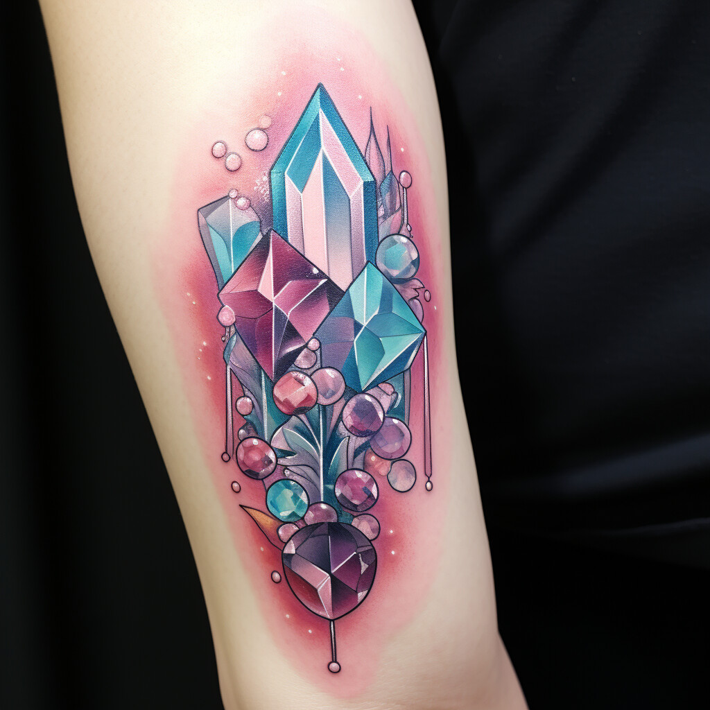 Crystal Cluster Tattoo