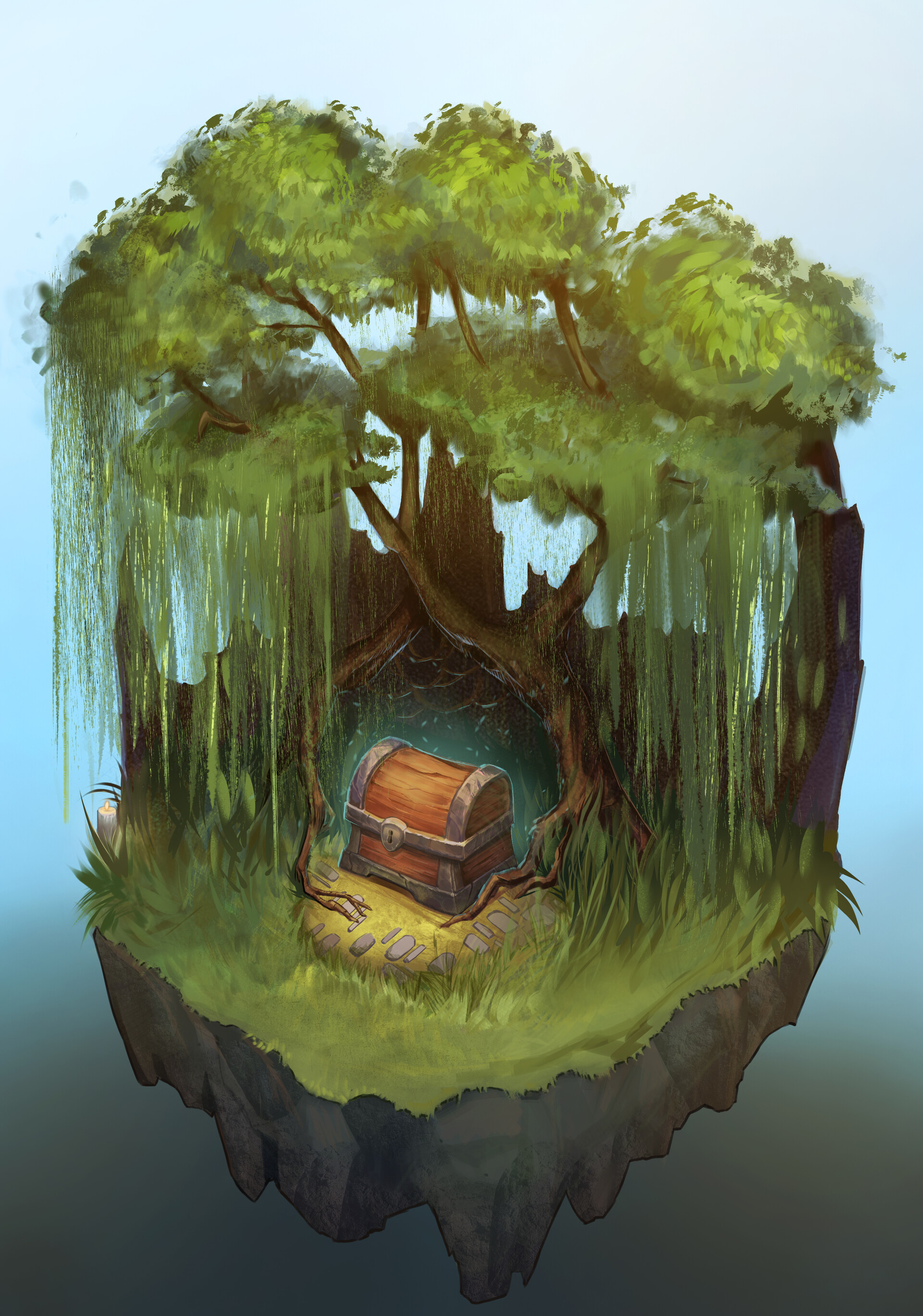 ArtStation - Chest on an island