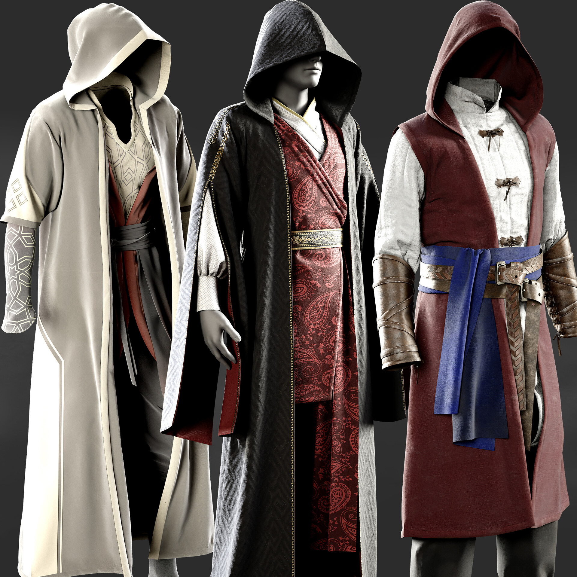 ArtStation - 3 Fantasy Outfit /Marvelous Designer / 4k Textures/Smart ...