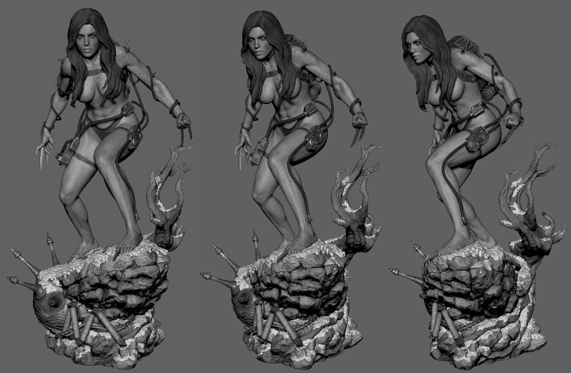 Sumit Malhotra - Weapon X-23 Zbrush Screenshots